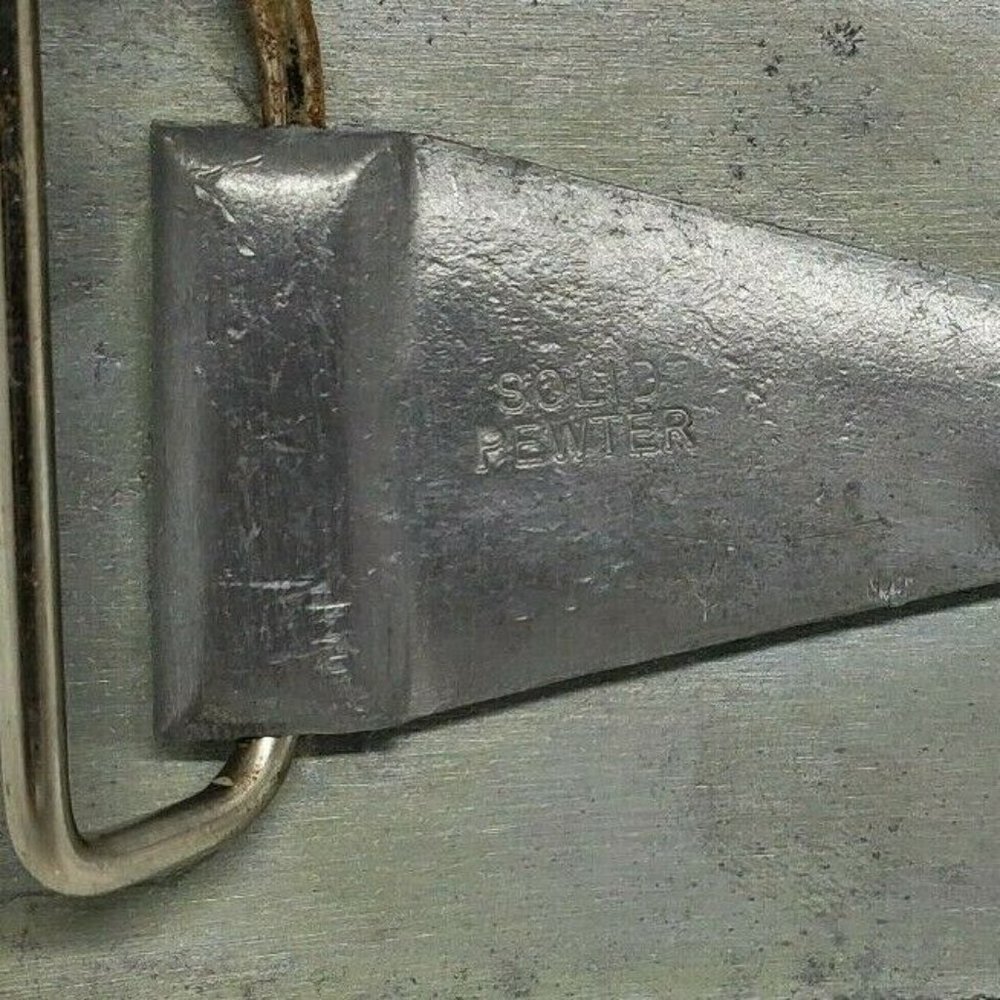 Pilgrim Tercentenary Mayflower Pewter Belt Buckle - Gem